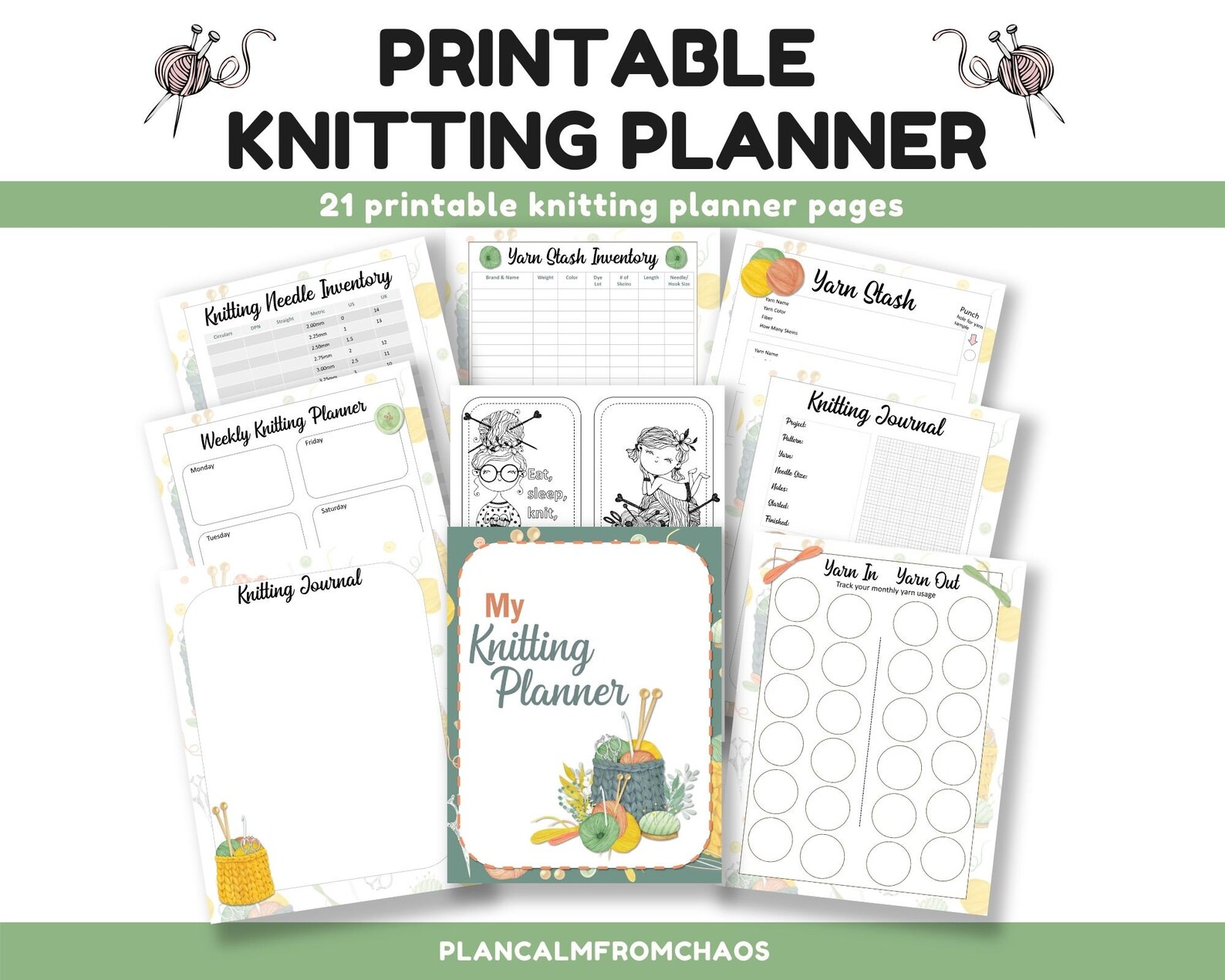 Printable Knitting Planner. DIGITAL DOWNLOAD. Use These - Etsy UK