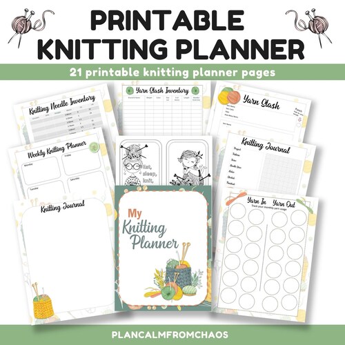 Printable Knitting Journal. DIGITAL DOWNLOAD. Use These - Etsy