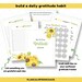 Printable Sunflower 30 Day Gratitude Journal, DIGITAL DOWNLOAD, 30 Days ...