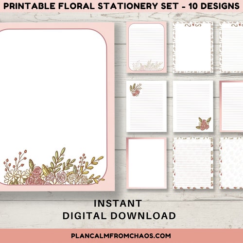 Printable Stationery Paper/ A4 8.5x11 / Lined Unlined / - Etsy