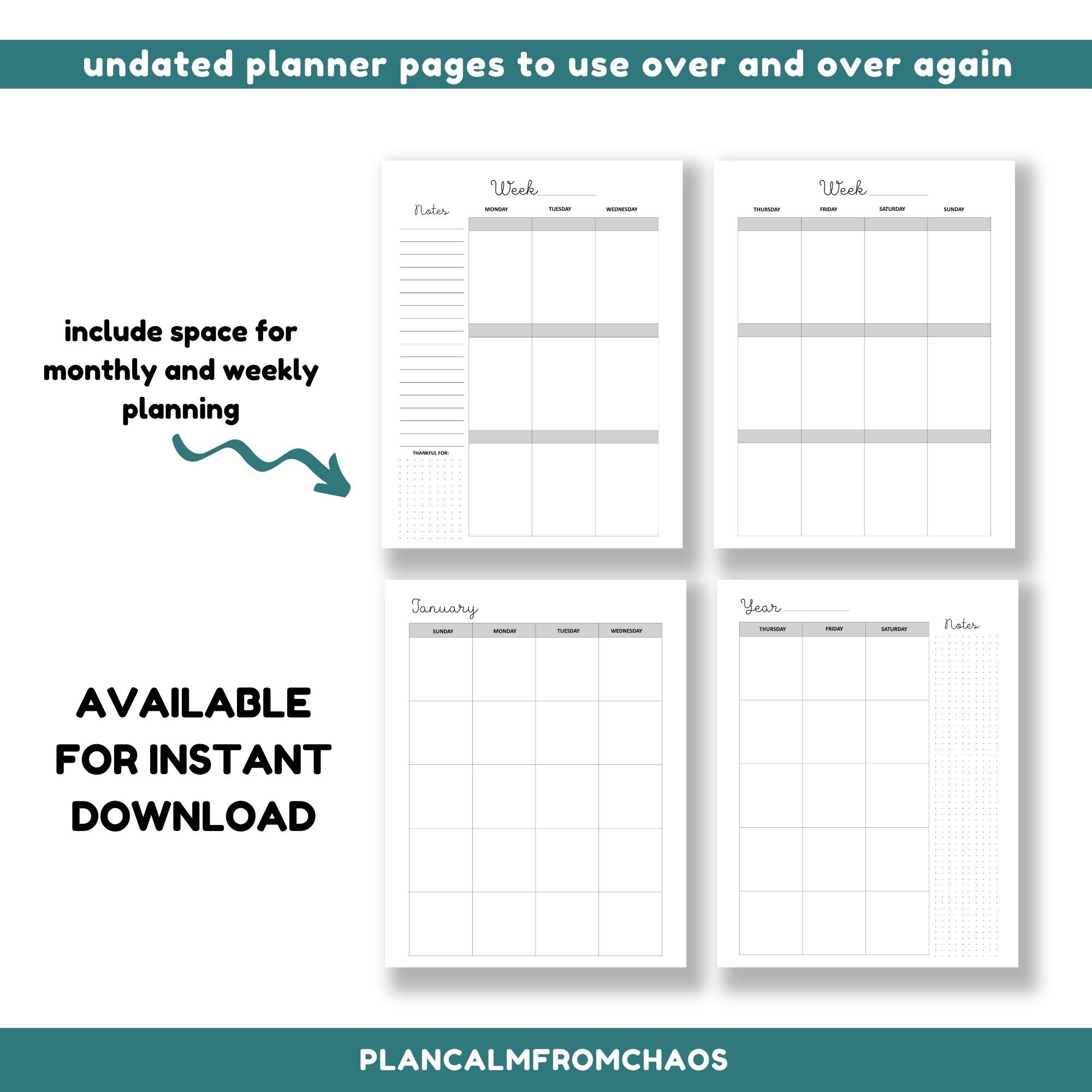 Printable Home Budget Planner. DIGITAL DOWNLOAD. Personal Finance ...