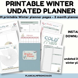 Printable Four Seasons Undated Planner Bundle, DIGITAL DOWNLOAD, 4 ...