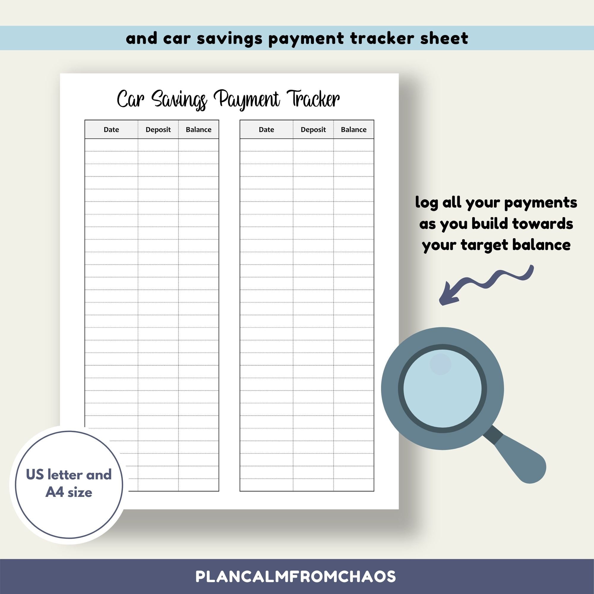 Printable New Car Savings Trackers. DIGITAL DOWNLOAD. Car Fund - Etsy UK