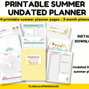 Printable Four Seasons Undated Planner Bundle, DIGITAL DOWNLOAD, 4 ...