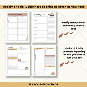 Printable Rainbow Boho Undated Planner, DIGITAL DOWNLOAD, 42 Page Boho ...
