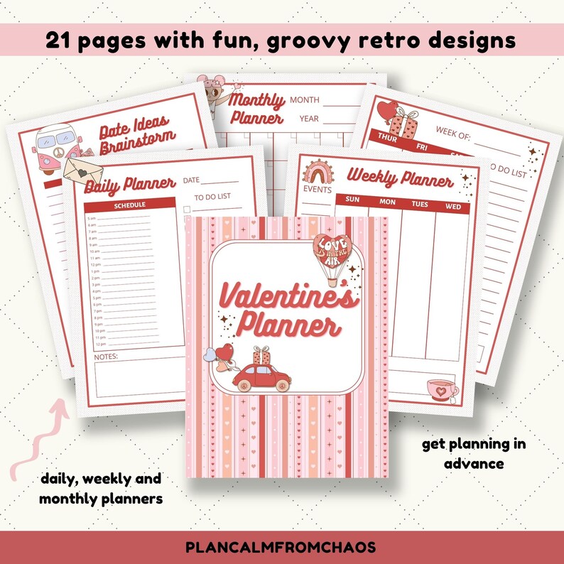 Valentines Day Planner Printable ,DIGITAL DOWNLOAD, 21 Page Printable ...