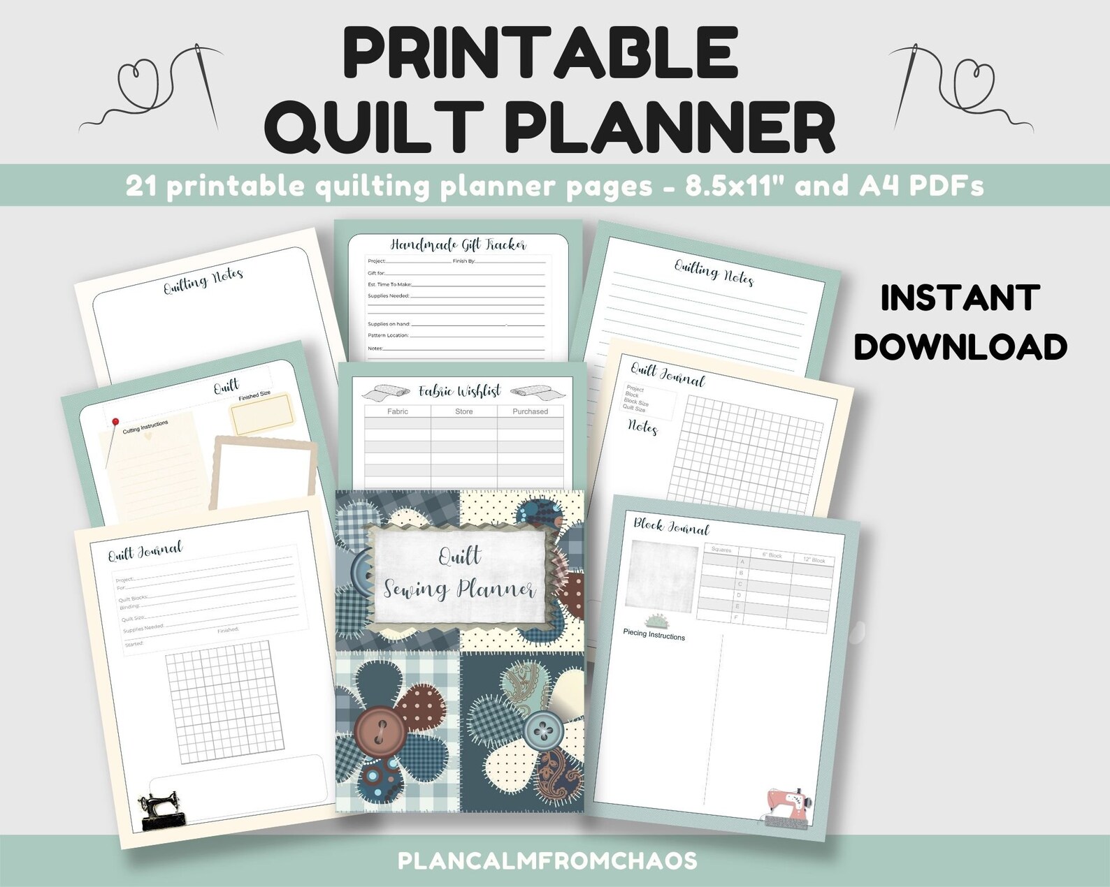 Printable Quilt Planner. DIGITAL DOWNLOAD. Use These Printable - Etsy UK
