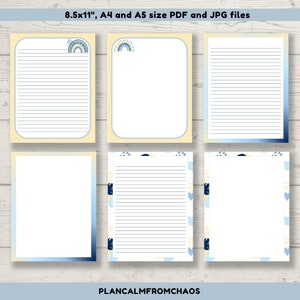 Printable Boho Winter Stationery, DIGITAL DOWNLOAD, Printable Writing ...