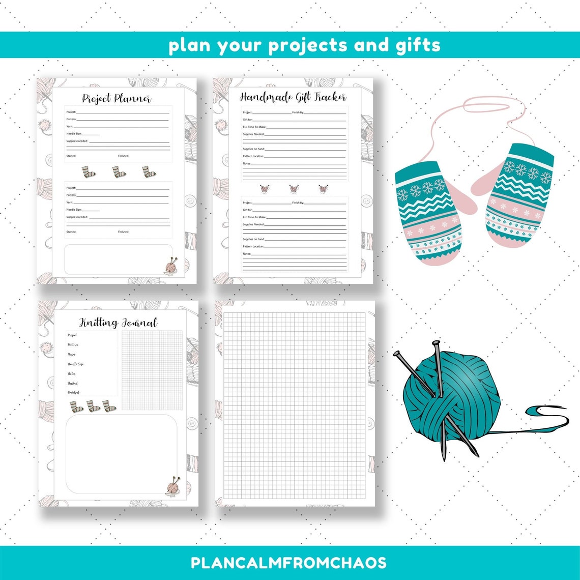 Printable Knitting Journal. DIGITAL DOWNLOAD. Use These - Etsy UK