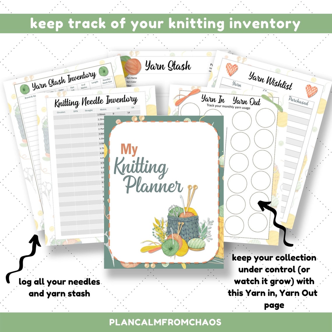 Printable Knitting Planner. DIGITAL DOWNLOAD. Use These - Etsy UK