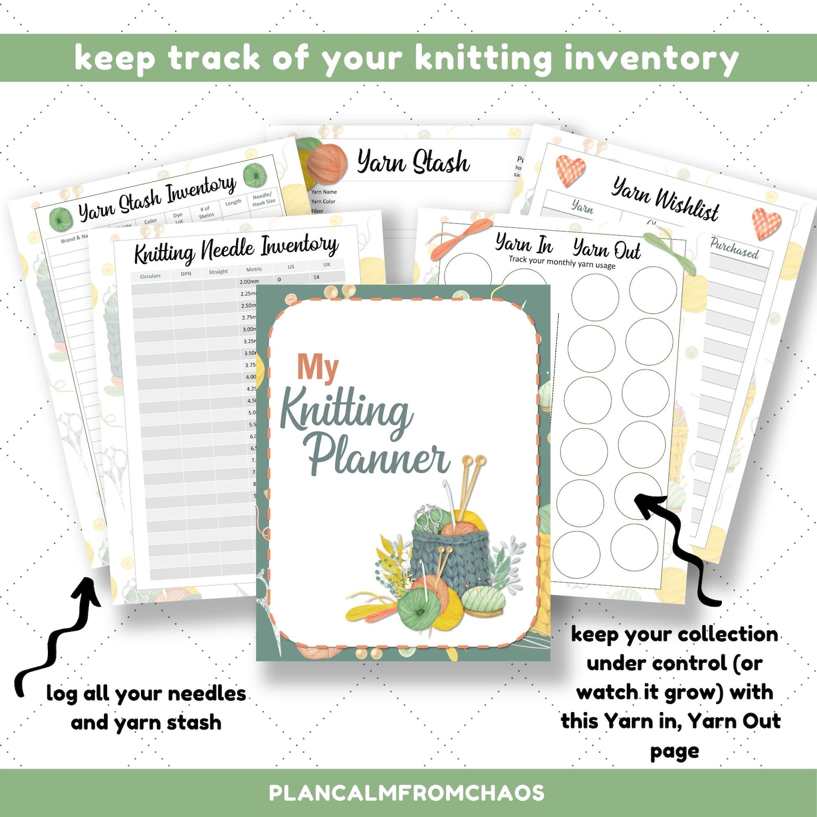 Printable Knitting Planner. DIGITAL DOWNLOAD. Use These - Etsy UK