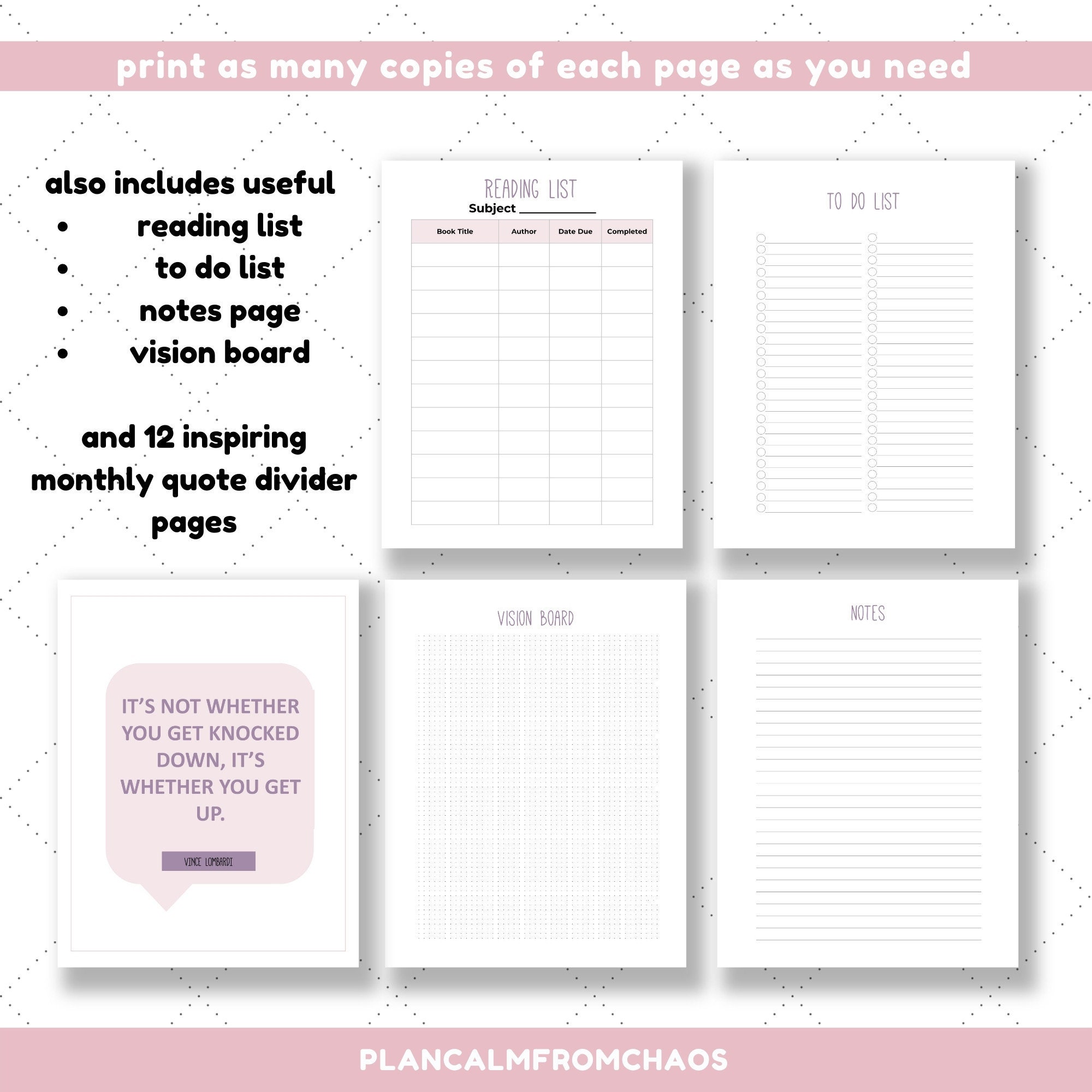 2022-2023 Student Planner Printable. DIGITAL DOWNLOAD. Pretty - Etsy Canada