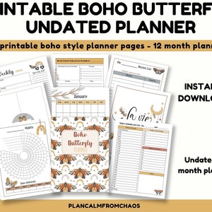 Printable Boho Undated Planner DIGITAL DOWNLOAD 42 Page Boho - Etsy UK