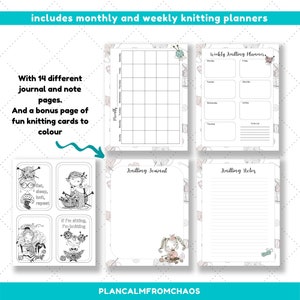 Printable Knitting Journal. DIGITAL DOWNLOAD. Use These Printable ...