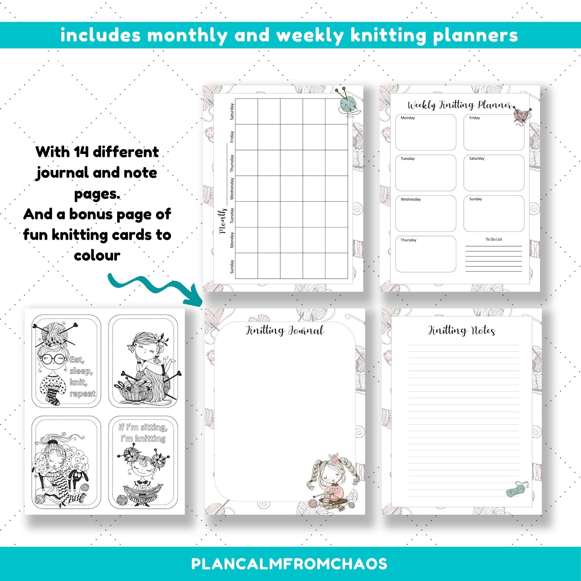 Printable Knitting Journal. DIGITAL DOWNLOAD. Use These - Etsy UK