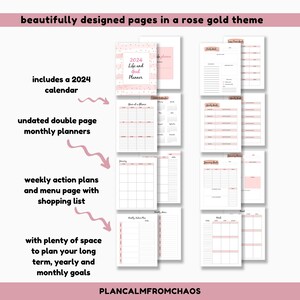 Printable 2024 Life Planner Bundle, DIGITAL DOWNLOAD, 73 Page Life and ...
