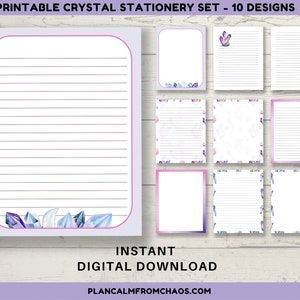 Printable Crystal Stationery DIGITAL DOWNLOAD Printable - Etsy