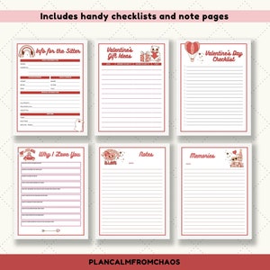 Valentines Day Planner Printable ,DIGITAL DOWNLOAD, 21 Page Printable ...