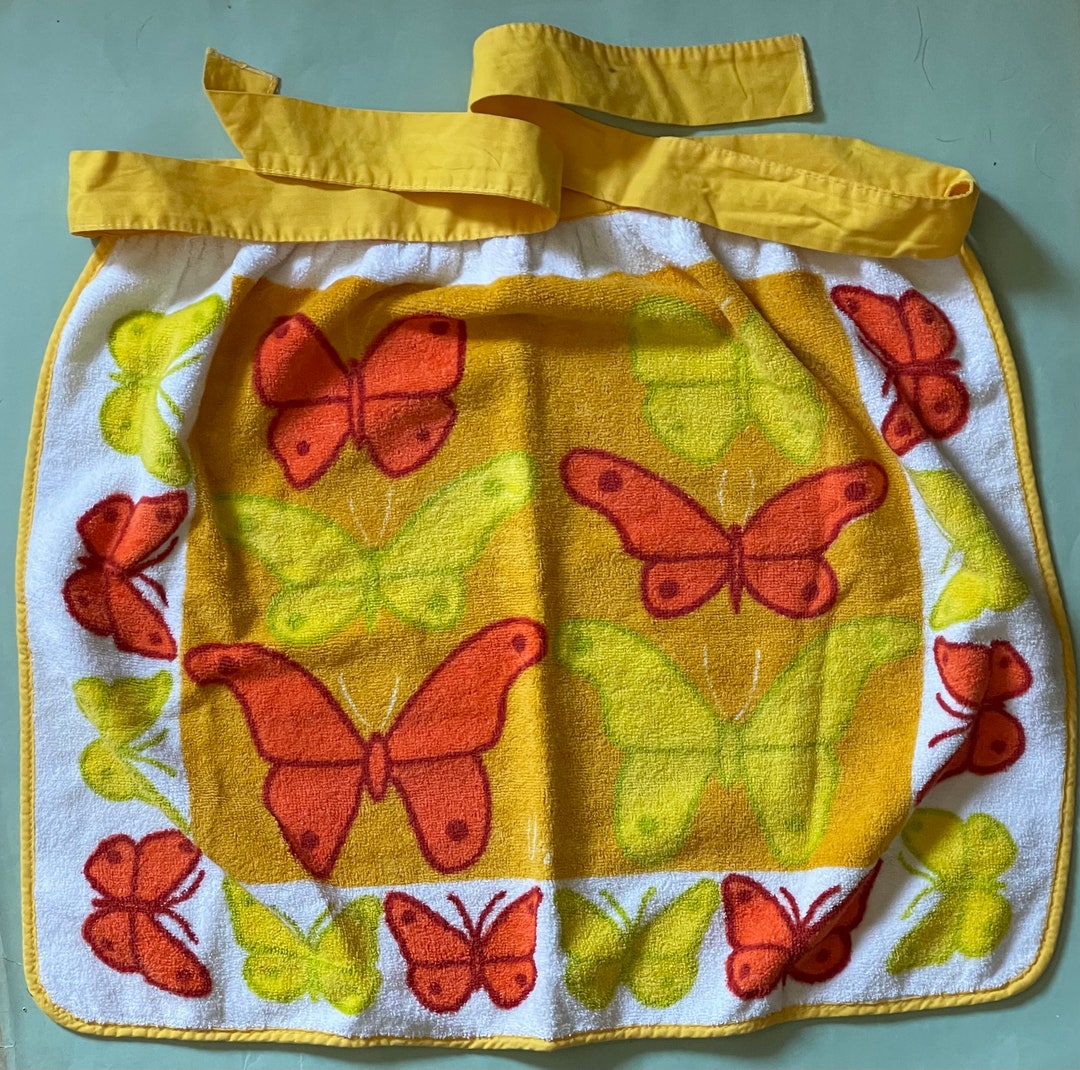 Vintage Vera Neumann Terry Cloth Half Apron - Etsy