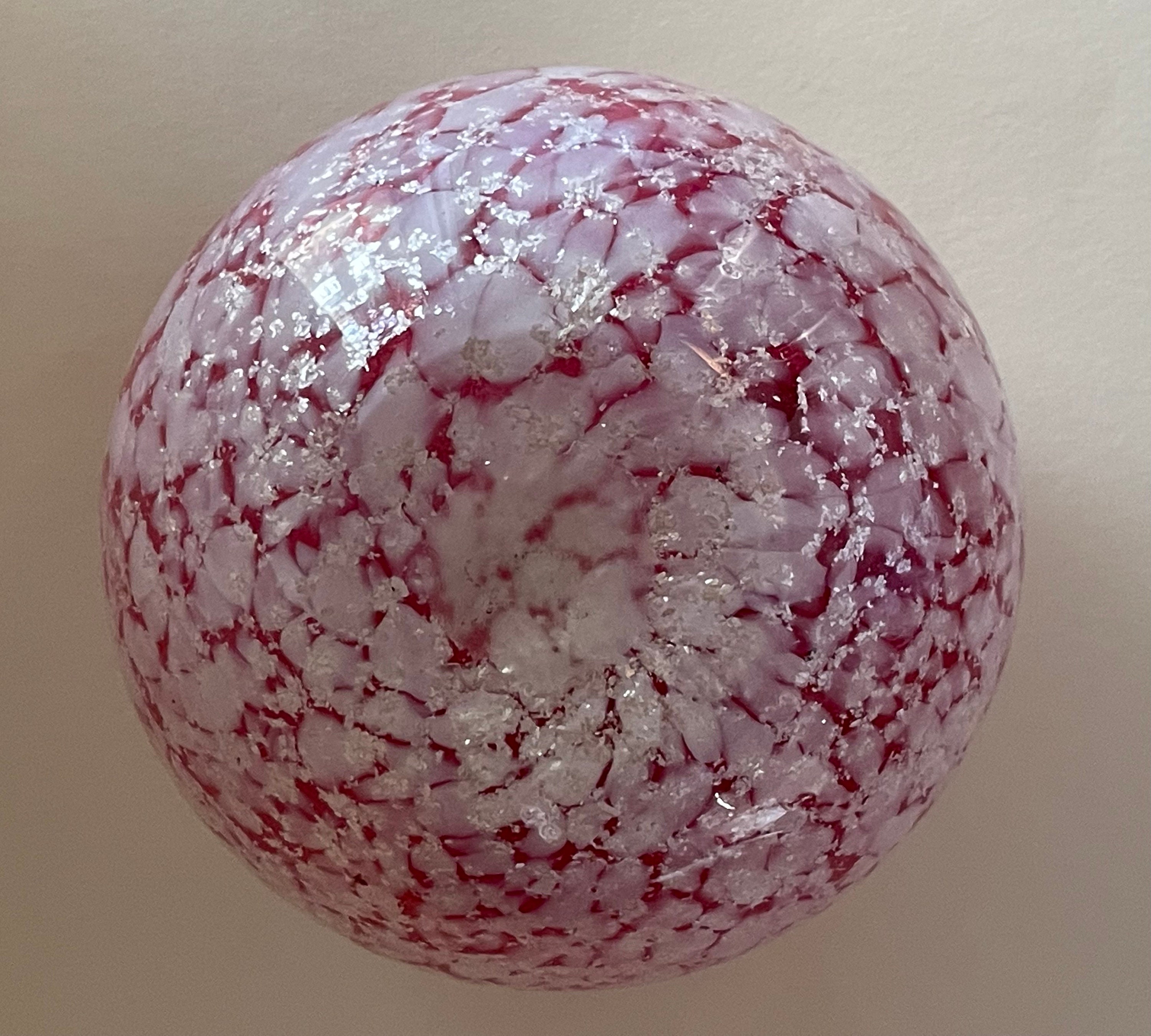 Vintage Rose Bowl Cranberry Spatter Ware Mica Fleck Spangle Glass - Etsy