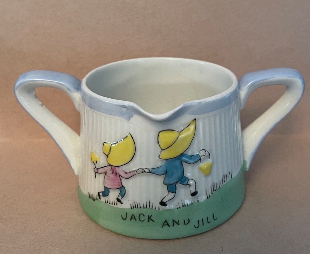 Vintage Hand Painted Jack & Jill Double Handled Creamer - Etsy