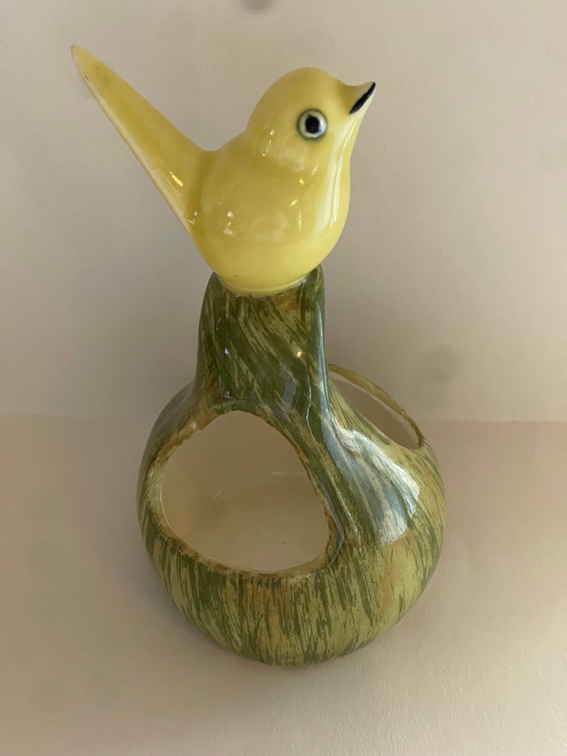 Pennsbury Pottery Yellow Bird on Green Gourd Slick Chick 1960’s - Etsy