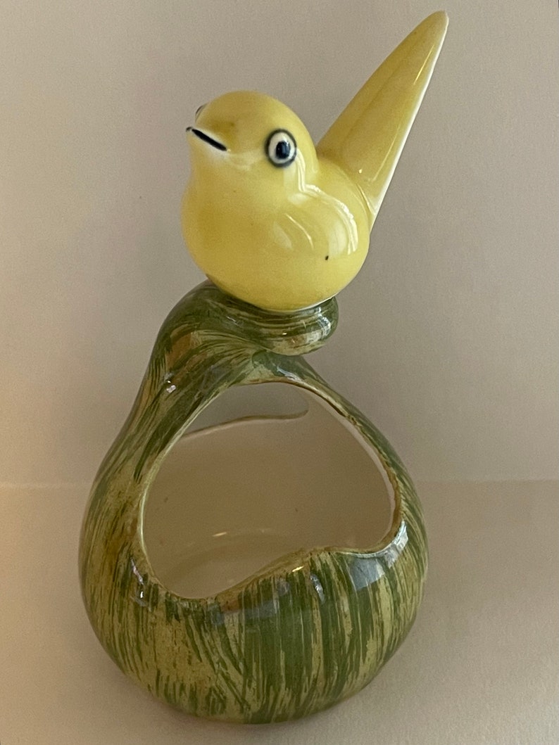 Pennsbury Pottery Yellow Bird on Green Gourd Slick Chick 1960’s - Etsy