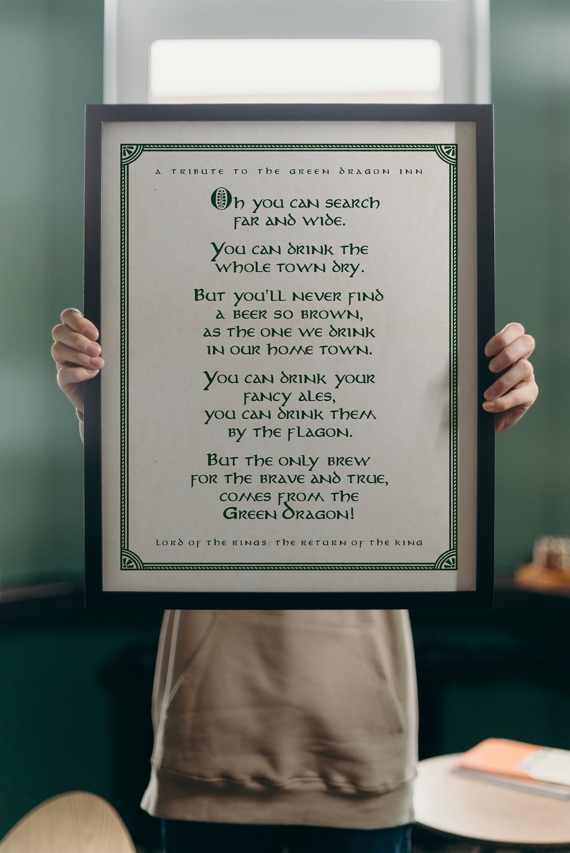 The Green Dragon Tolkien Poster Digital Download - Etsy