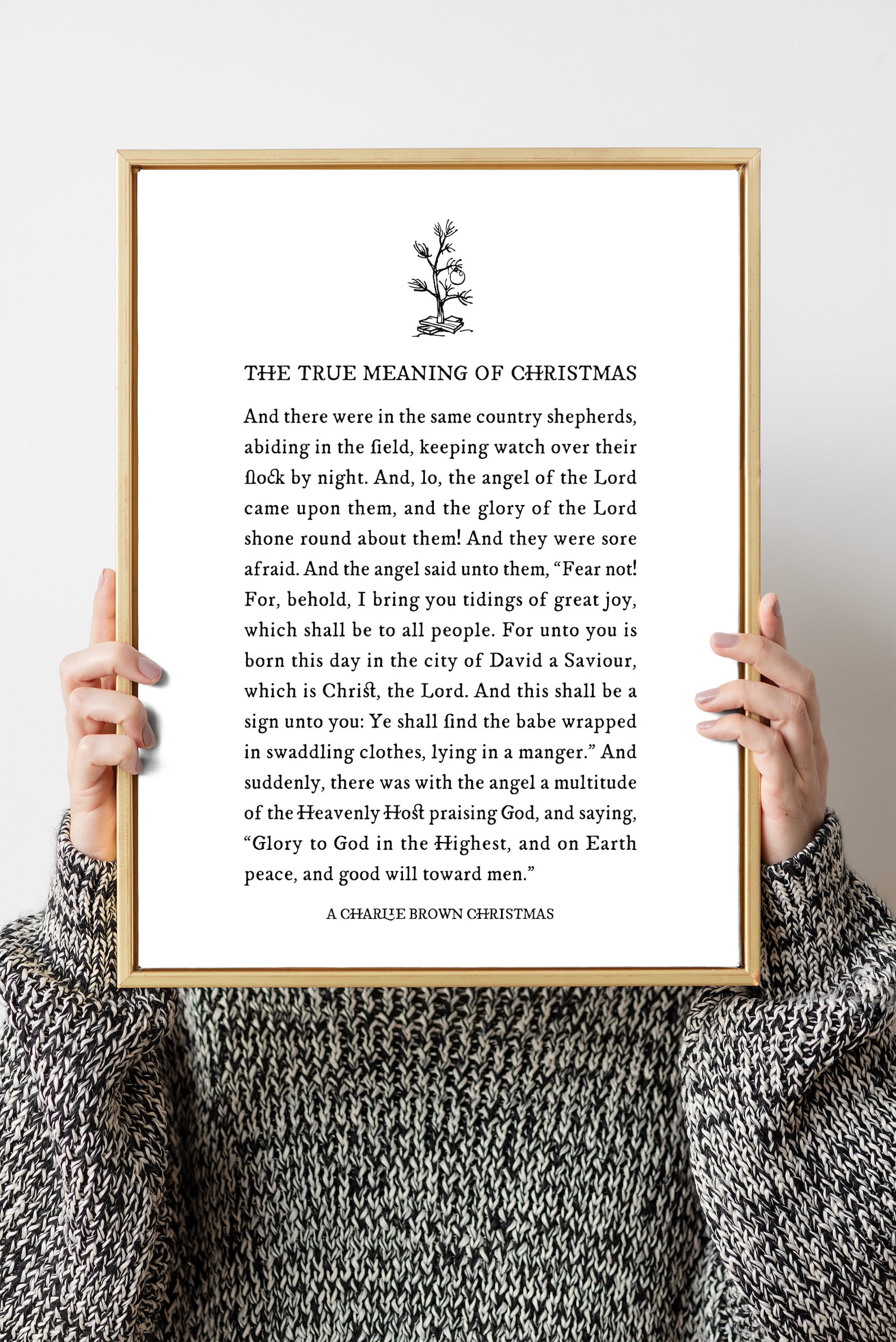 A Charlie Brown Christmas Linus Meaning of Christmas Speech - Etsy Canada