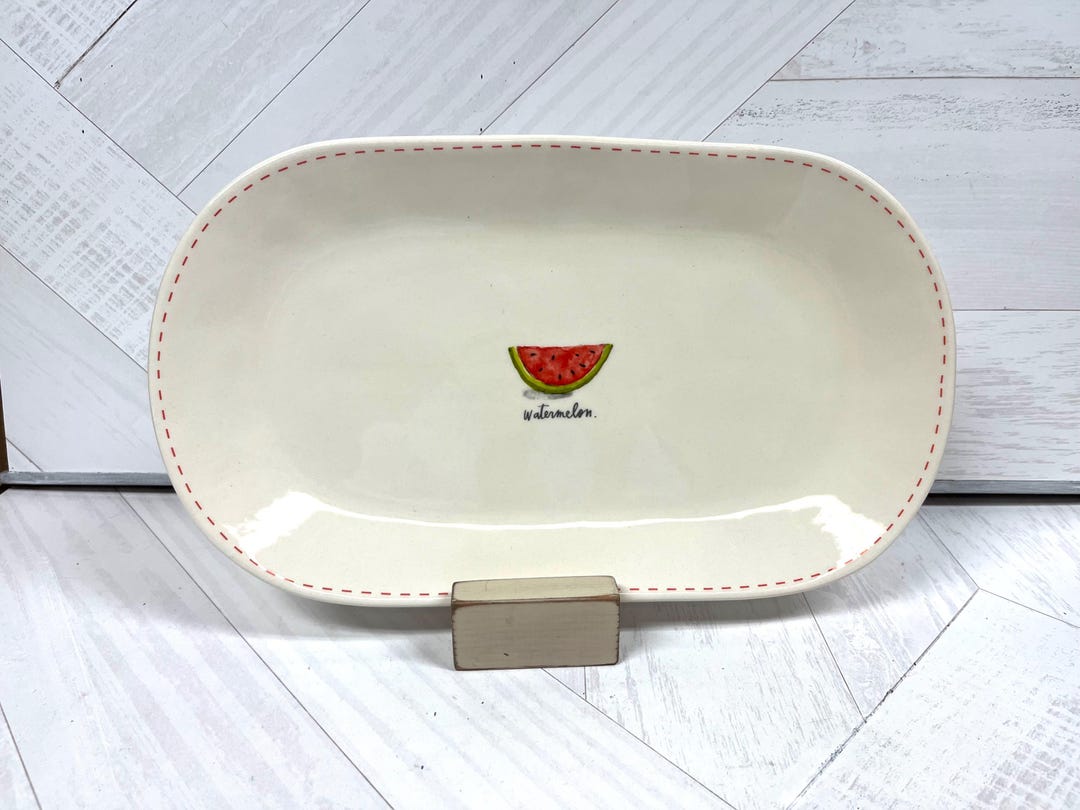 Rae Dunn Watermelon Platter 14.5 X 8.5 - Etsy