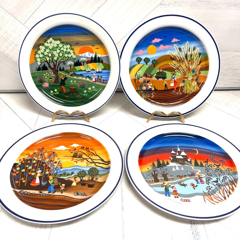 Four Seasons Plate - Etsy