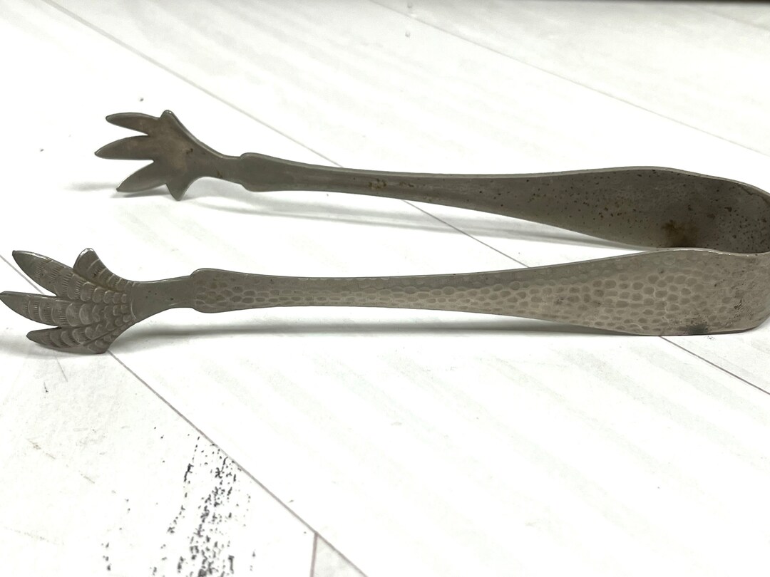 Vintage Hammered Chicken Foot Tongs - Etsy