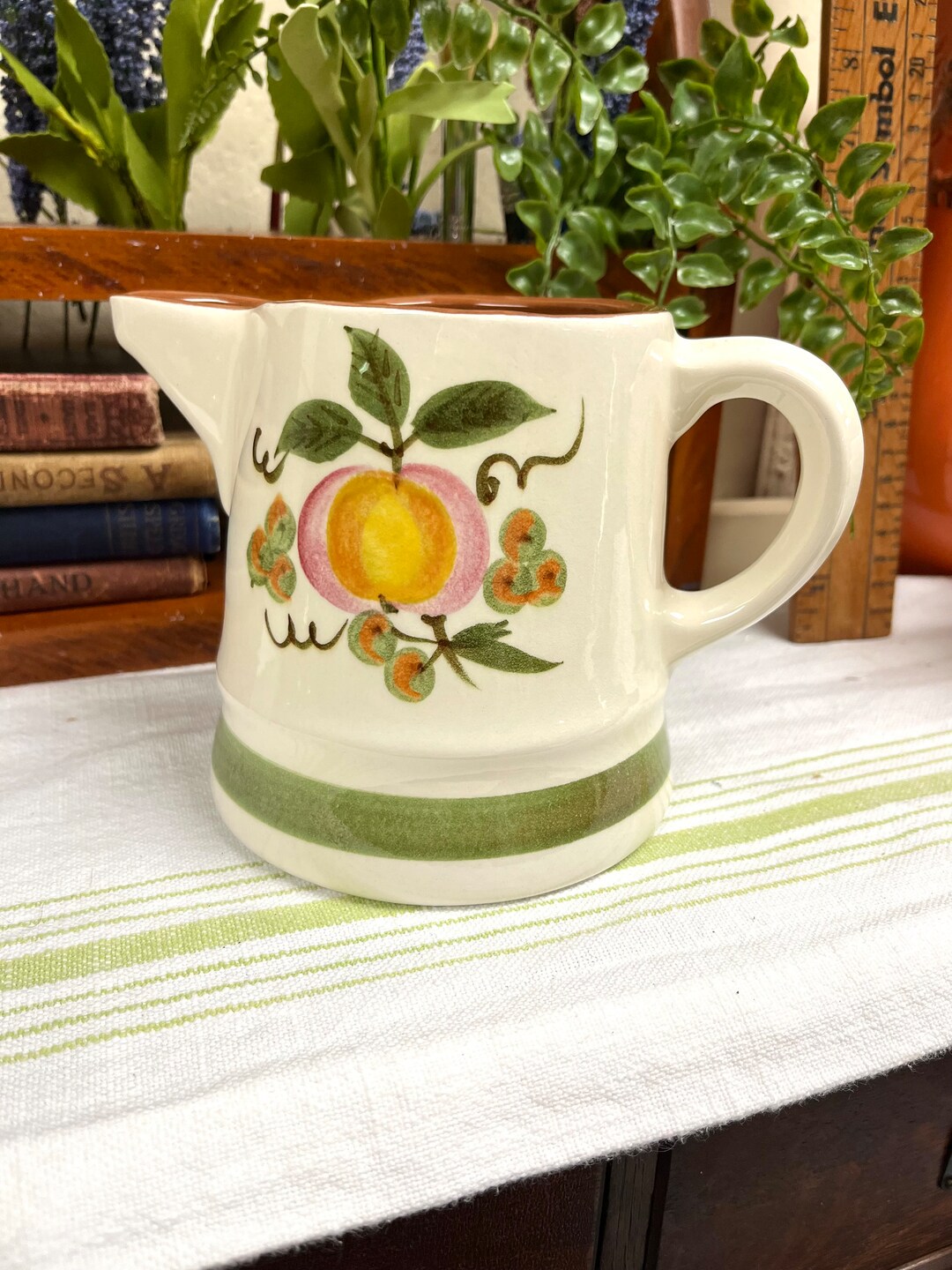 Vintage Stangl Pottery Pitcher apple Delight - Etsy