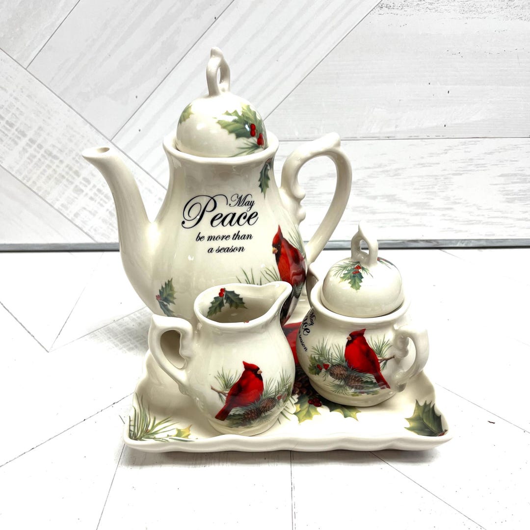 Cracker Barrel "season of Peace" Six-piece Tea Set - Etsy