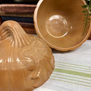 Longaberger Pottery Milk Glass Slag Pumpkin Bowl With Lid - Etsy