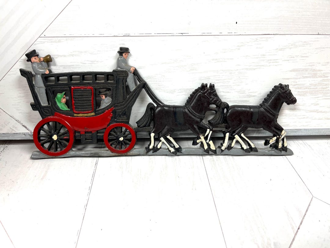 Antique Cast Iron Stagecoach Wall Decor - Etsy