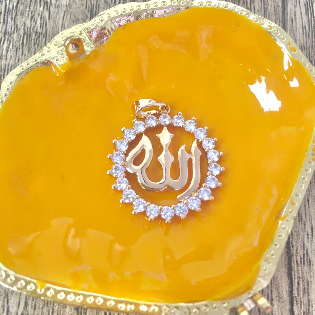 Allah Charms Allah Gold Pendant 18k Gold Plated Dull Gold - Etsy