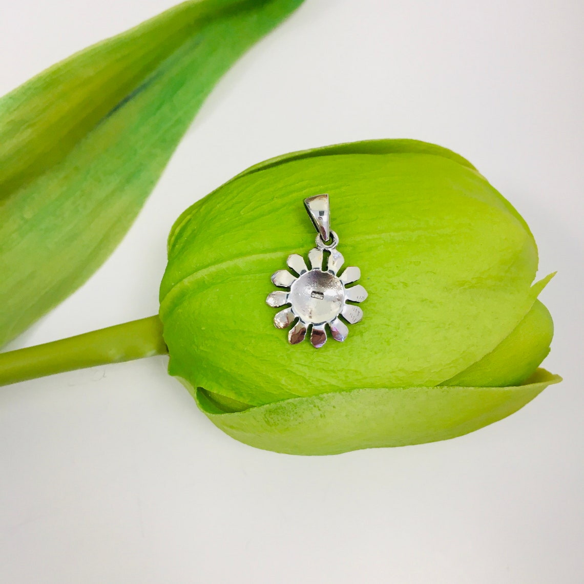 Sterling Silver Sunflower Pendant Antique Look Flower - Etsy