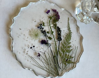 Coasters With Real Dried Flowers Gift Home Décor Flower | Etsy