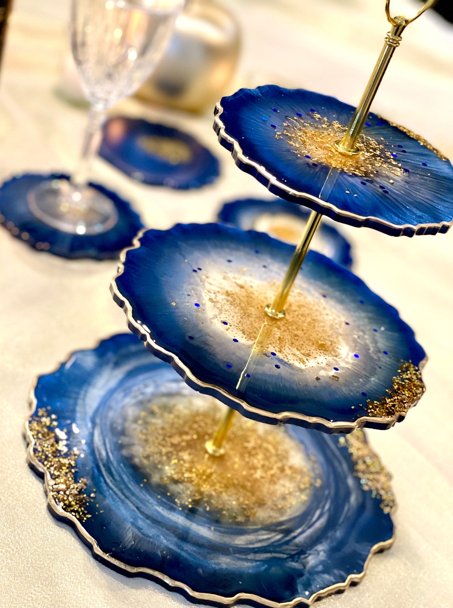 Geode 3 Tier Cake Stand - Etsy