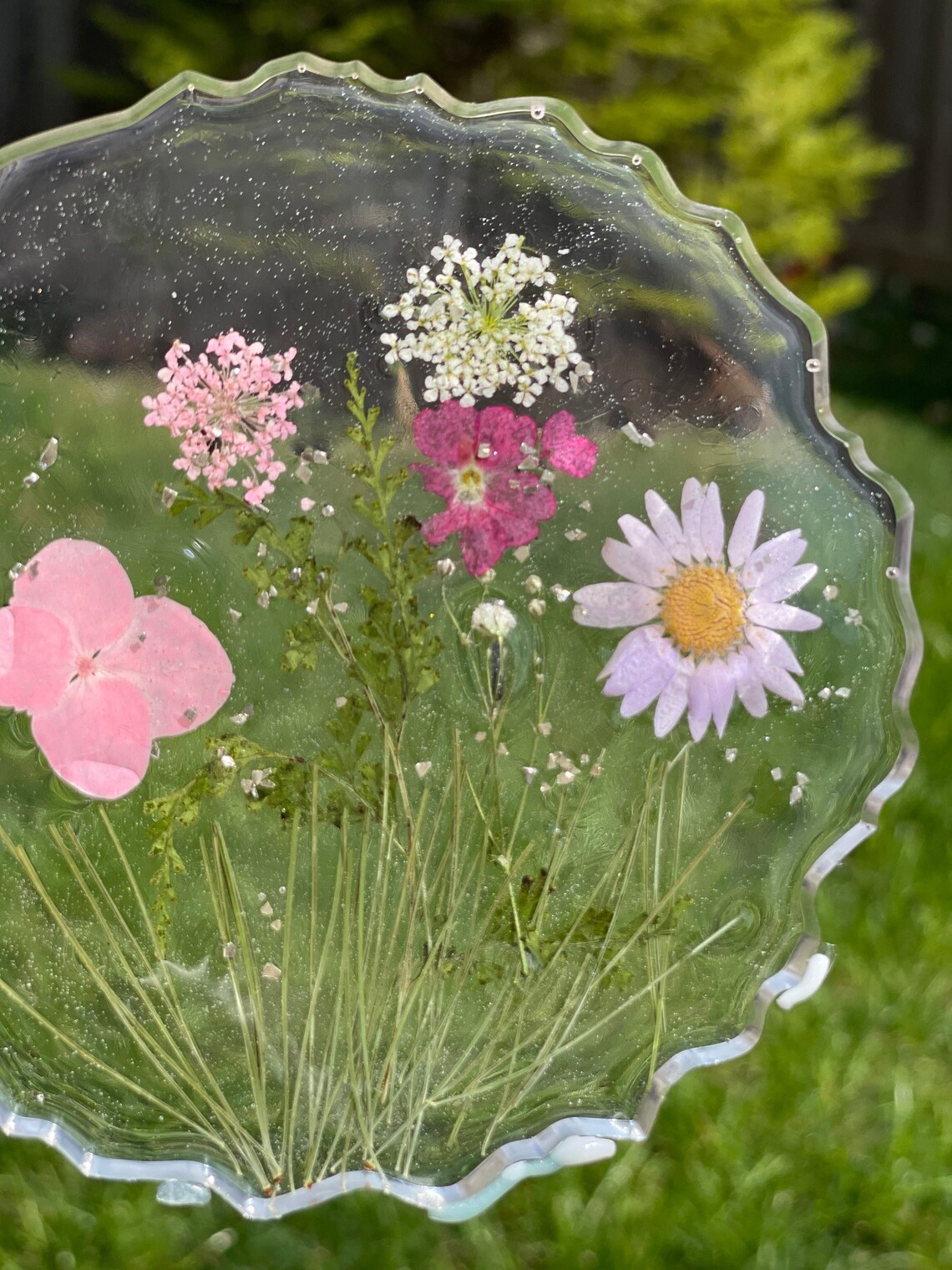 Coasters With Real Dried Flowers Gift Home Décor Flower | Etsy