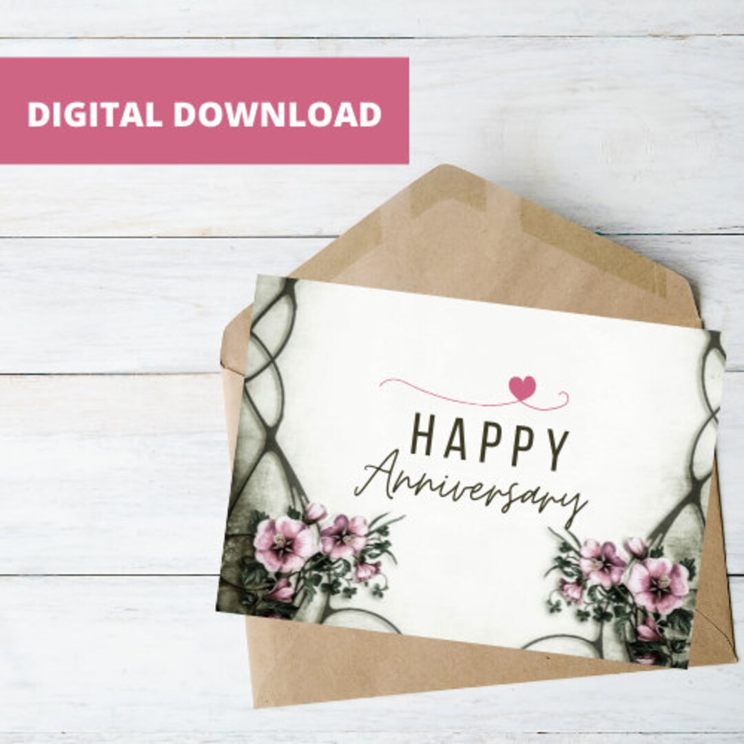 Happy Anniversary Digital Download Greeting Card *SVG* PNG* JPG ...