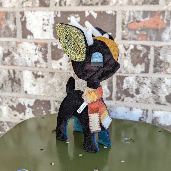 Onyx Handmade Vintage Inspired Stuffed Deer Buck OOAK - Etsy