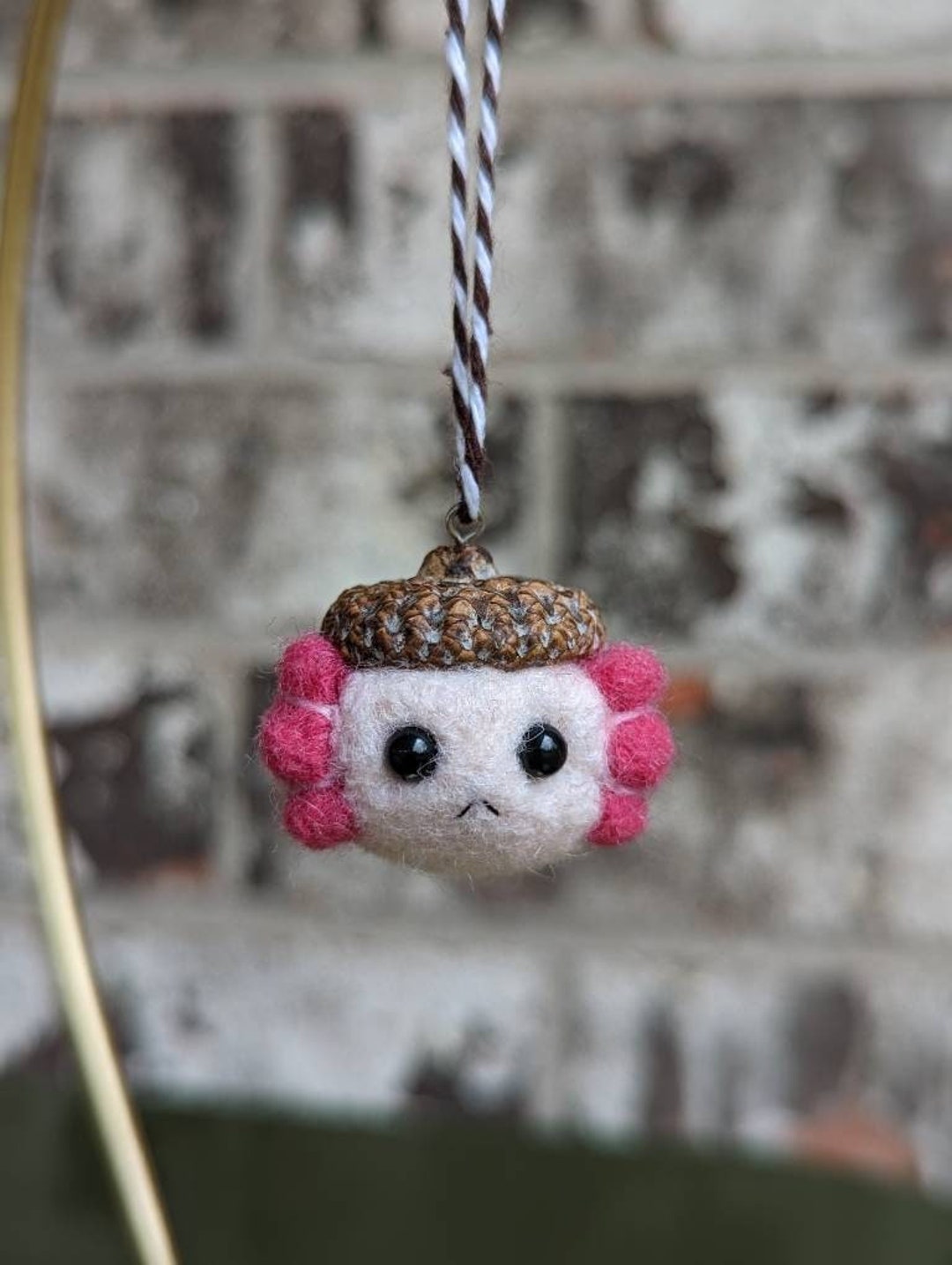 Axolotl: Wool Felted Ornament Pendant Fall Acorn Scout - Etsy