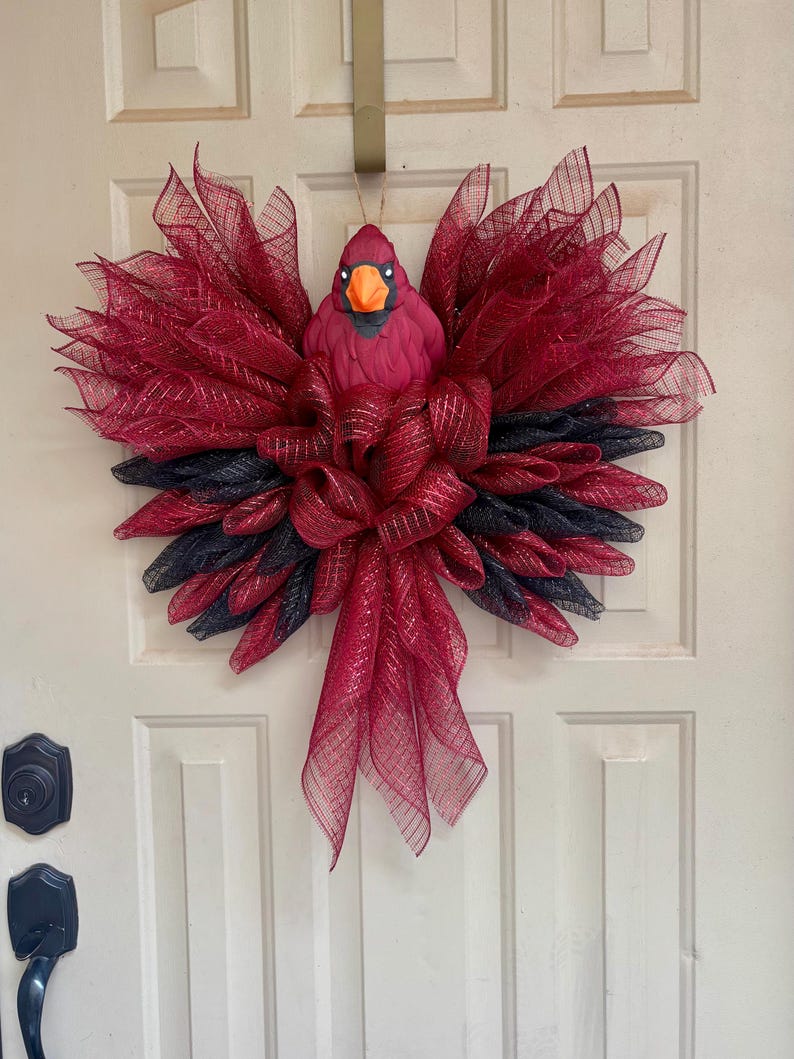Cardinal Wreath - Etsy