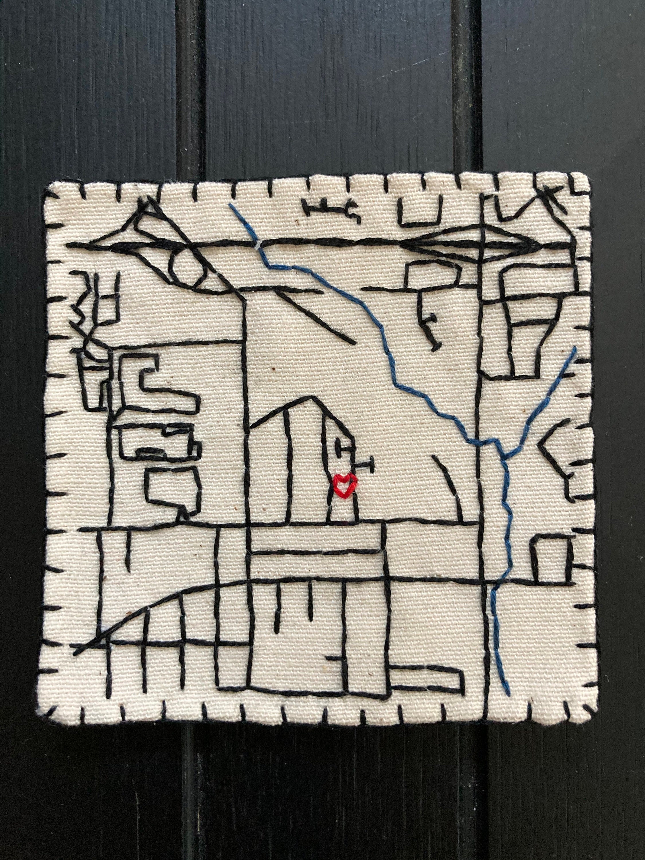 Custom Map, Hand Embroidered Patch - Sew-on Patch - Etsy