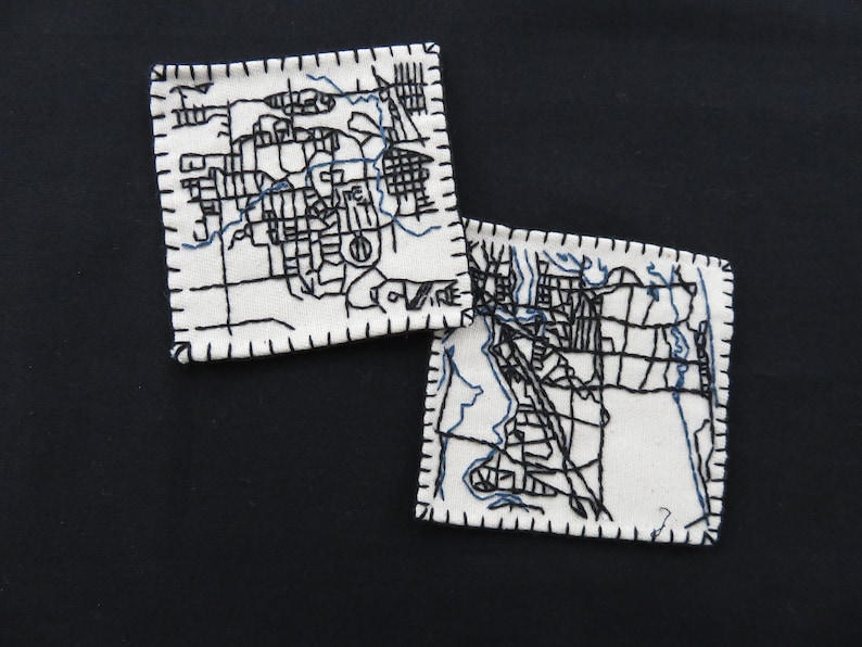 Custom Map, Hand Embroidered Patch - Sew-on Patch - Etsy