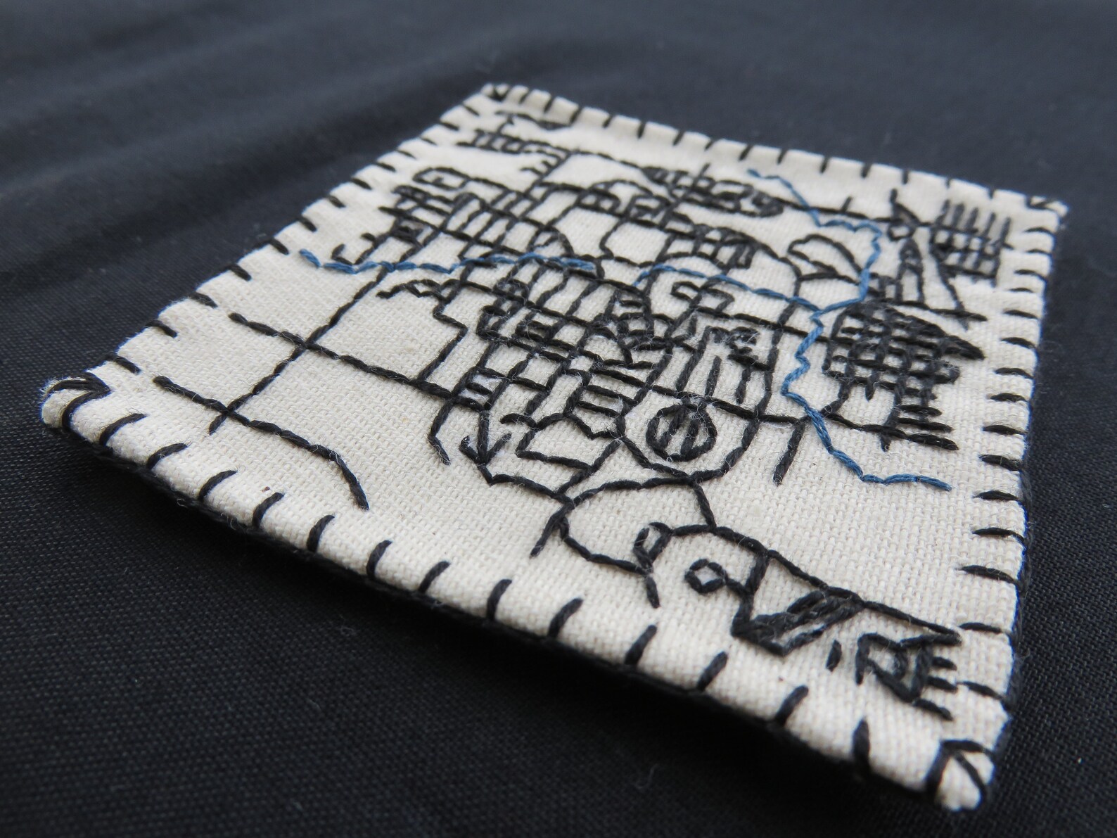 Custom Map, Hand Embroidered Patch - Sew-on Patch - Etsy