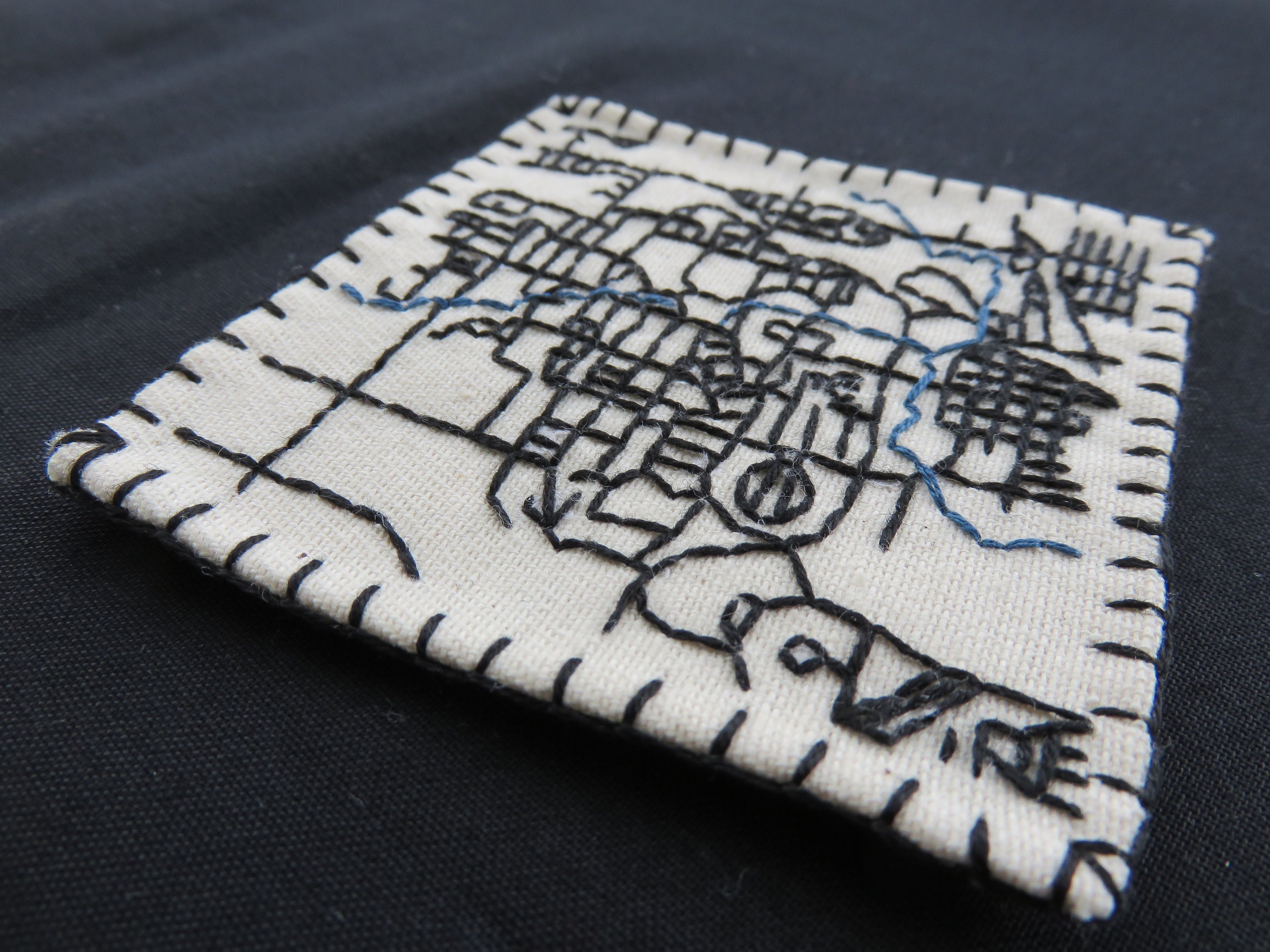 Custom Map, Hand Embroidered Patch - Sew-on Patch - Etsy