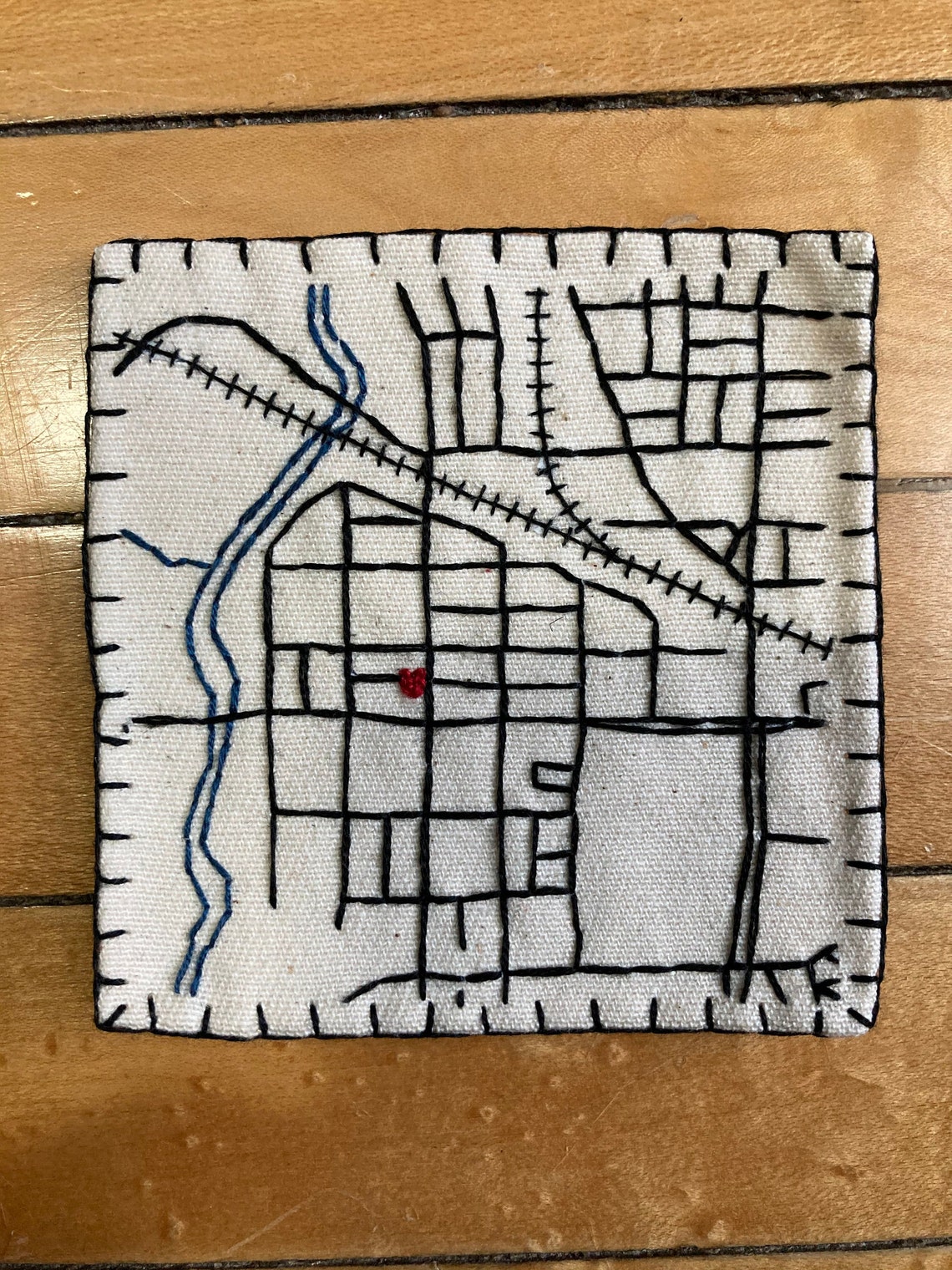 Custom Map, Hand Embroidered Patch - Sew-on Patch - Etsy